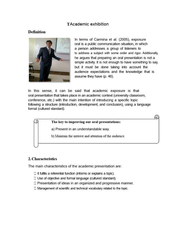 The Academic Presentation | PDF | Public Speaking | Information