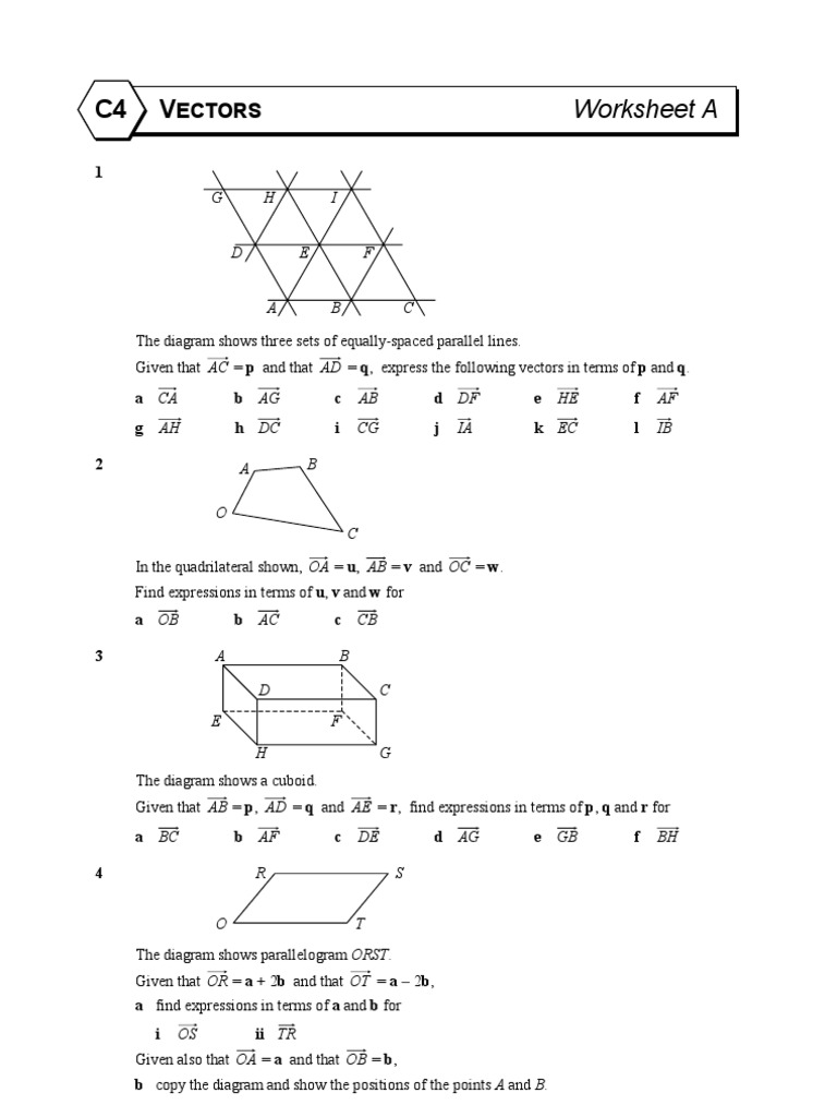 Solomon C4 Vectors | PDF | Line (Geometry) | Angle