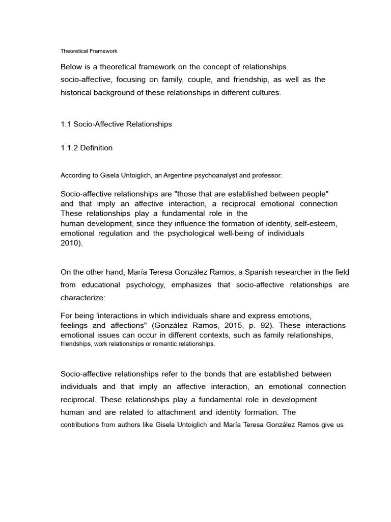 Understanding Socio-Affective Relationships | PDF | Well Being | Friendship