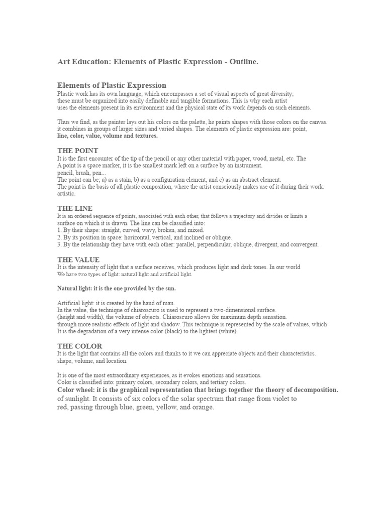 Art Education - Basic Elements | PDF | Composition (Visual Arts) | Shape