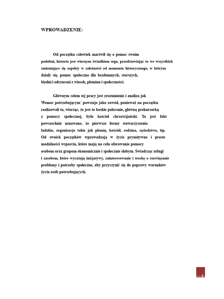 Tło Pracy Socjalnej W Europie I Stanach Zjednoczonych | PDF