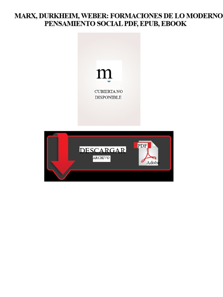 Guía de Marx, Durkheim y Weber | PDF | Karl Marx | Sociología
