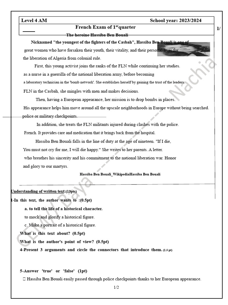 First Trimester Exam 4th Grade | PDF | Syntax | Grammar