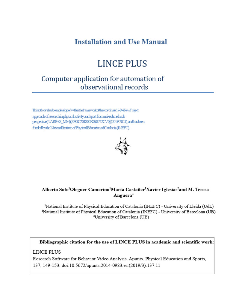 Installation and Use Manual LINCE PLUS | PDF | Icon (Computing) | Command Line Interface