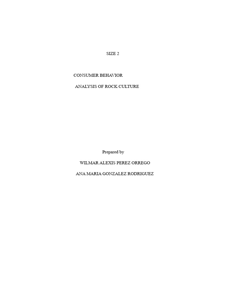 Research Work - Rock Culture | PDF | Rock Music