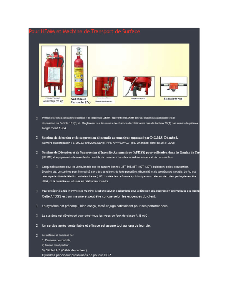 Système AFDSS pour Engins de Terrassement | PDF