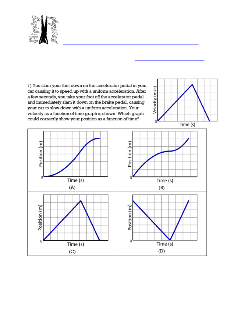 Motion Graphs for AP Physics 1 Review | PDF | Velocity | Acceleration