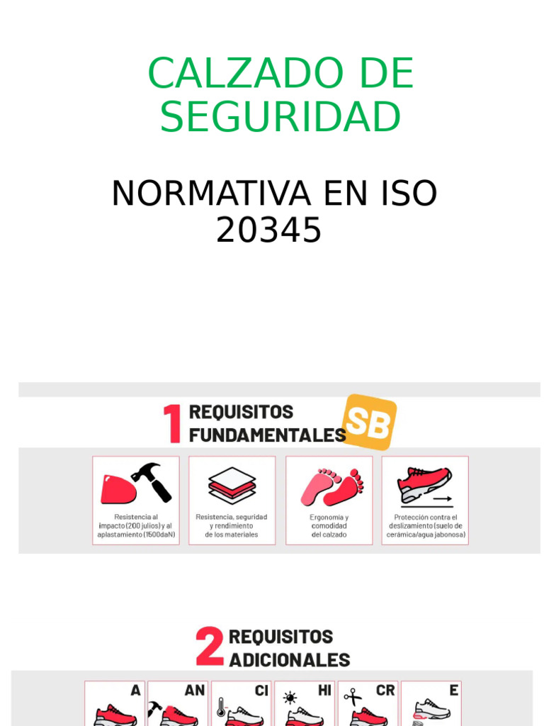 Normativa en Iso 20345 | PDF