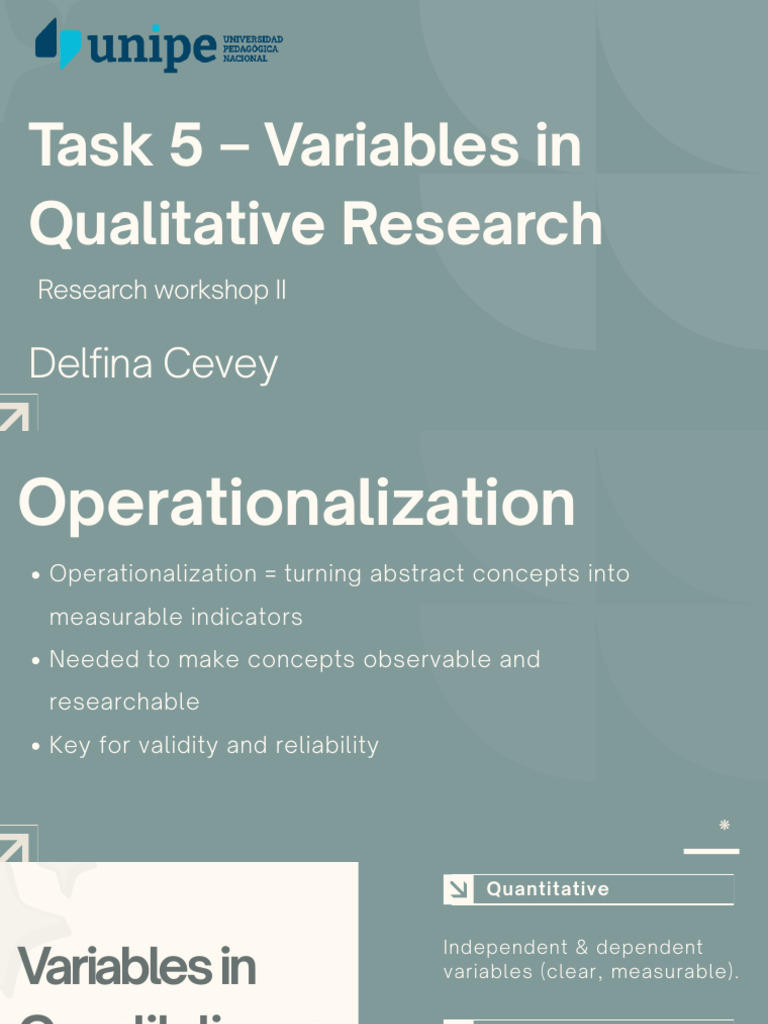 Variables in Qualitative Research Explained | PDF