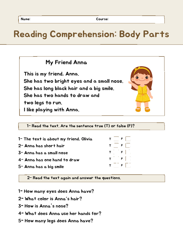 Reading Body Parts (ECI 5) | PDF