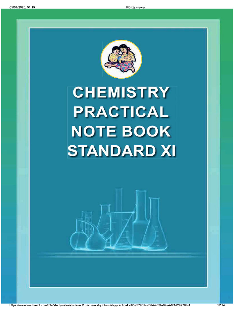 Chemistry Practical Book | PDF