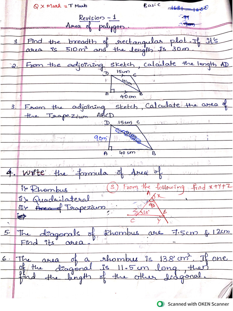 8th Maths Revision (Basic) | PDF
