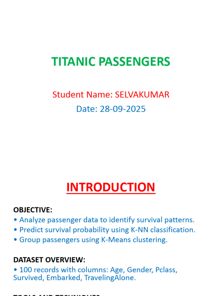 Titanic Project | PDF