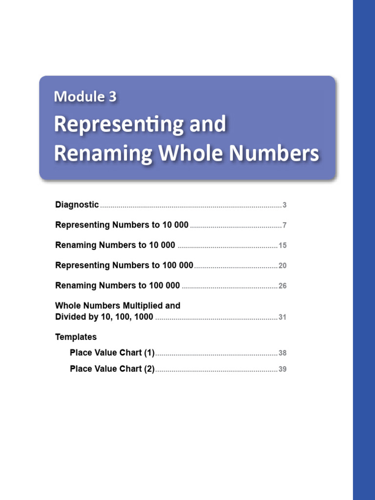 Representing Whole Numbers to 10,000 | PDF | Mathematics | Arithmetic