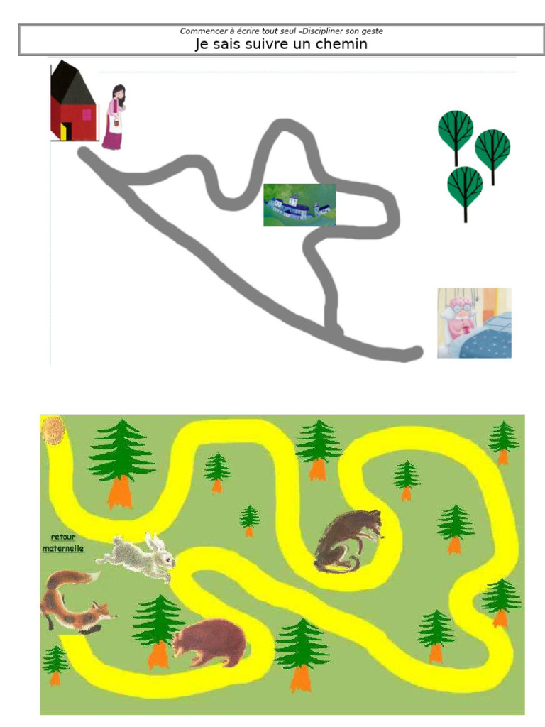 Suivre le chemin des lettres en maternelle | PDF
