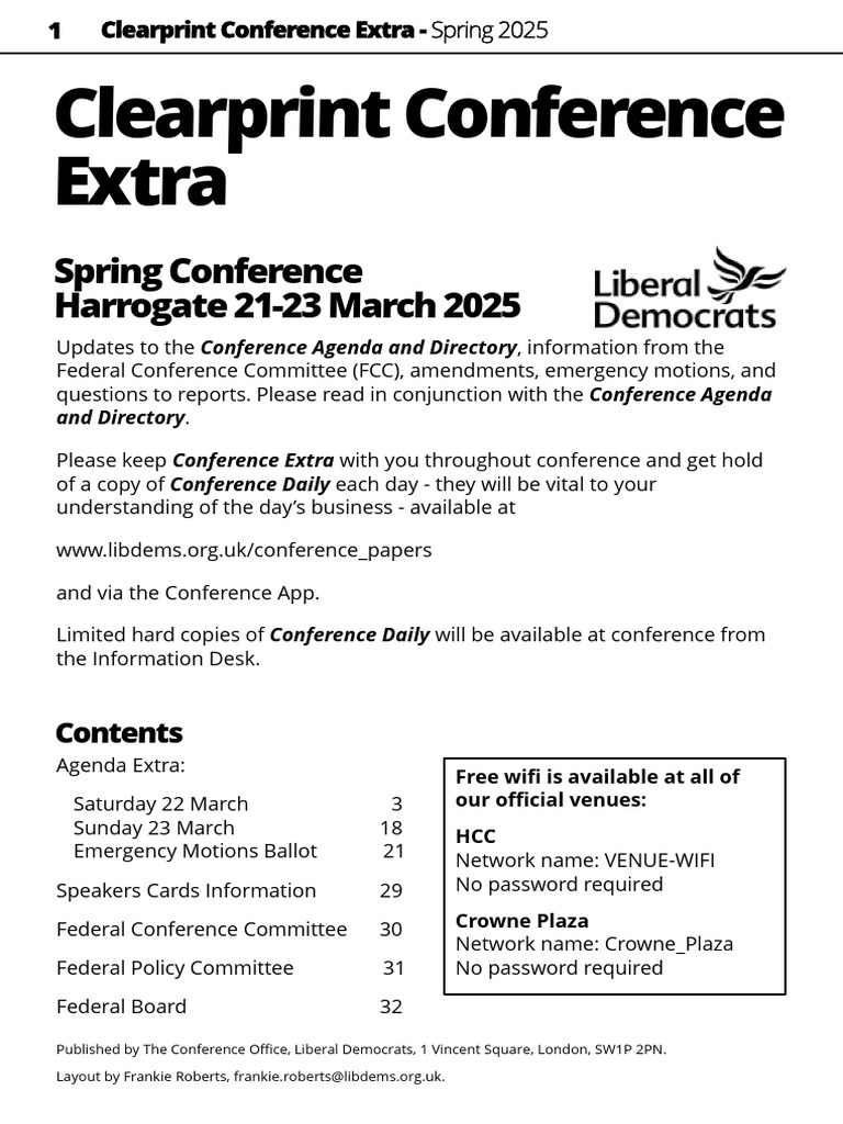 Clearprint Conference Agenda Updates 2025 | PDF | Official Development ...