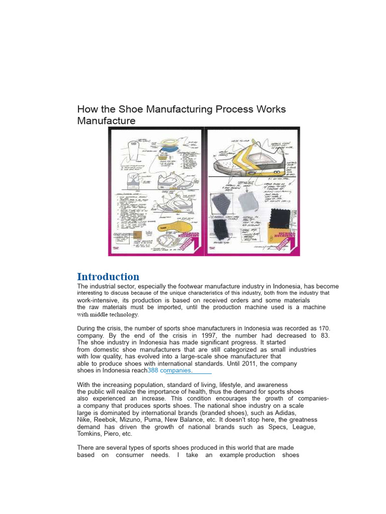 How The Shoe-Making Process Works | PDF | Shoe | Sneakers