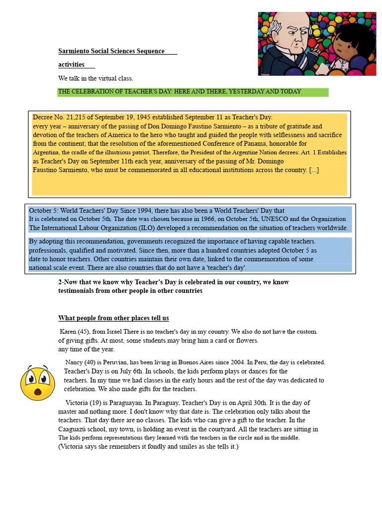 Social Sciences Sequence Sarmiento Fourth Grade - 051410 | PDF