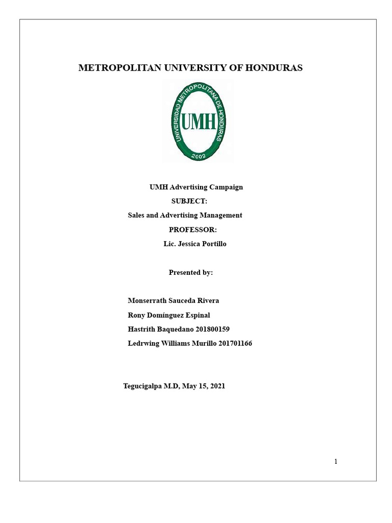Final Project Advertising Campaign | PDF | Advertising | Academic Degree