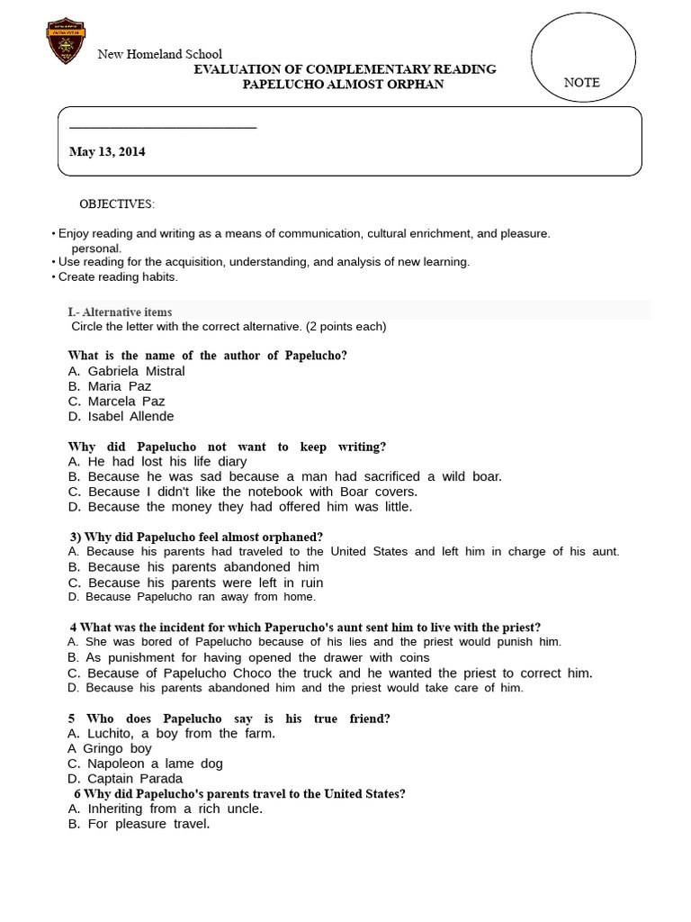 Test Paperucho Almost Orphan | PDF