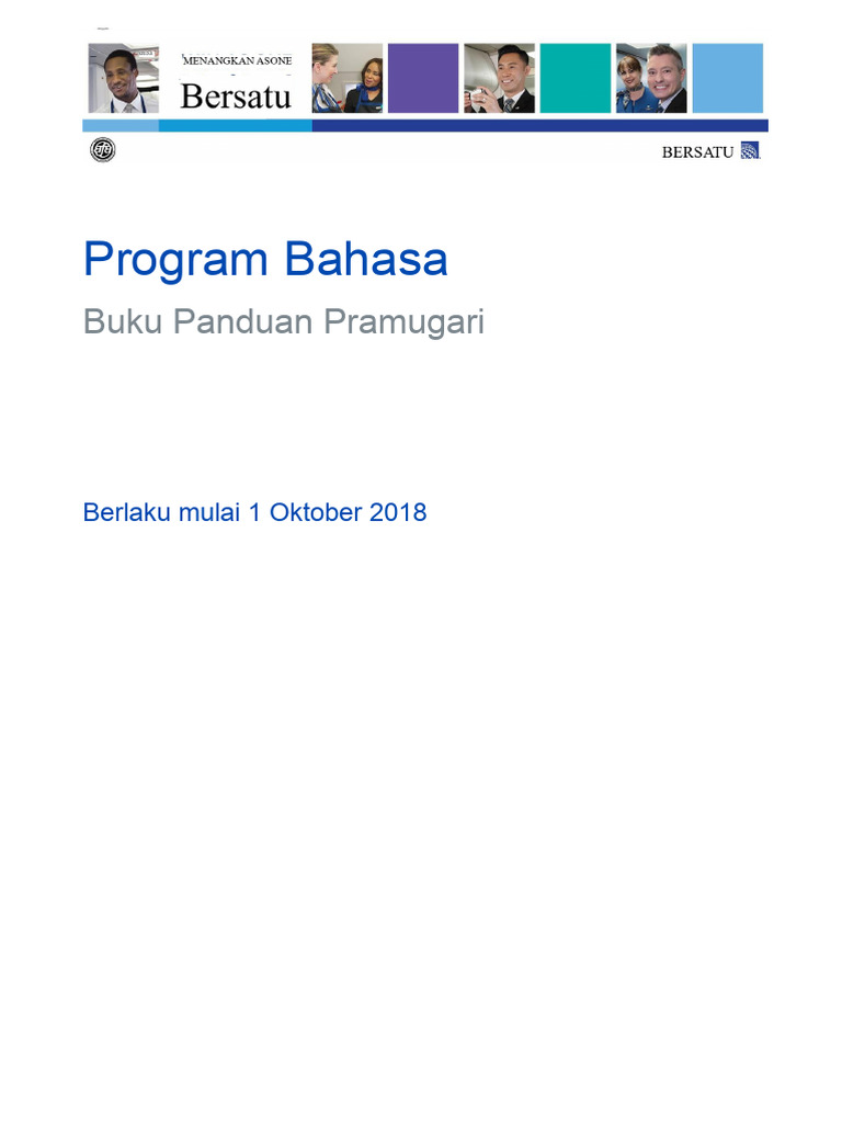 Panduan Program Bahasa Pramugari United | PDF