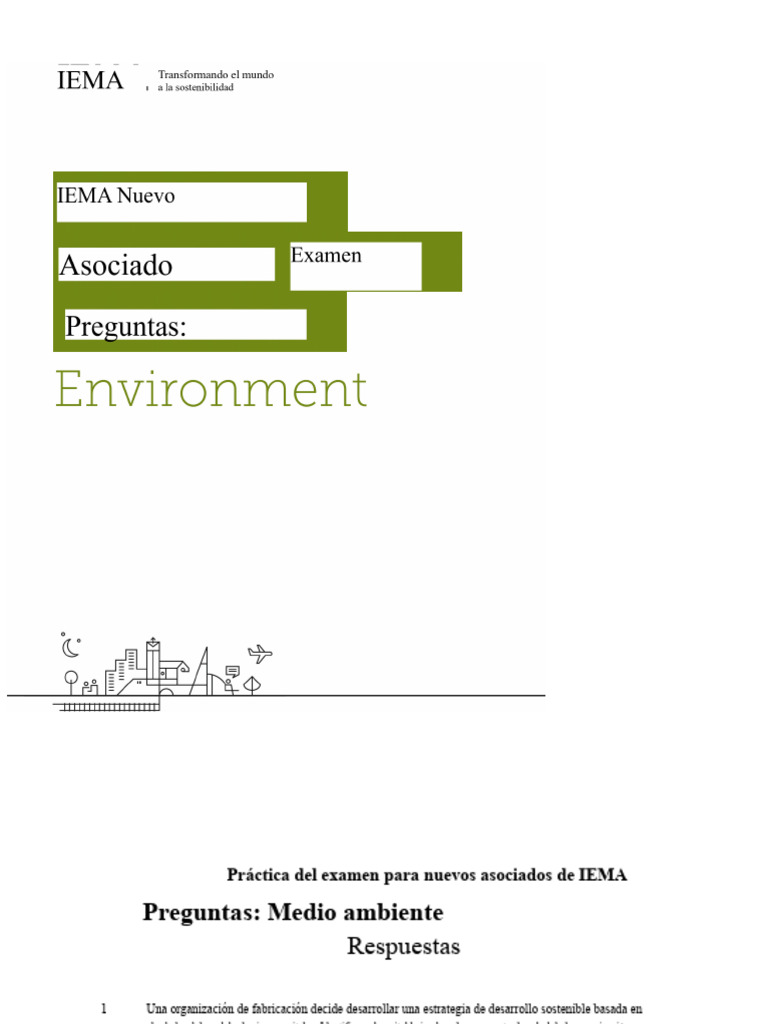Examen Práctico IEMA: Sostenibilidad y Ética | PDF | Sustentabilidad ...
