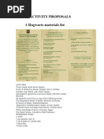 Hogwarts Class Schedule Overview | PDF | Harry Potter