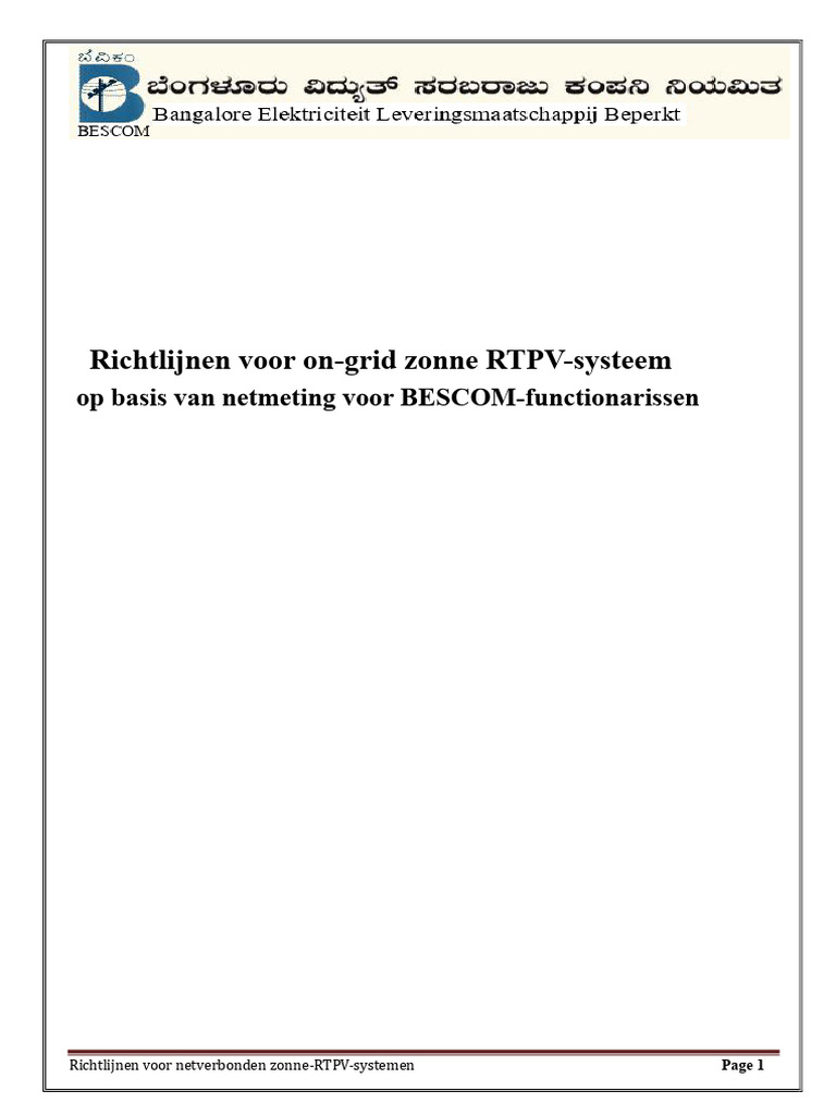 Richtlijnen Voor BESCOM-functionarissen | PDF