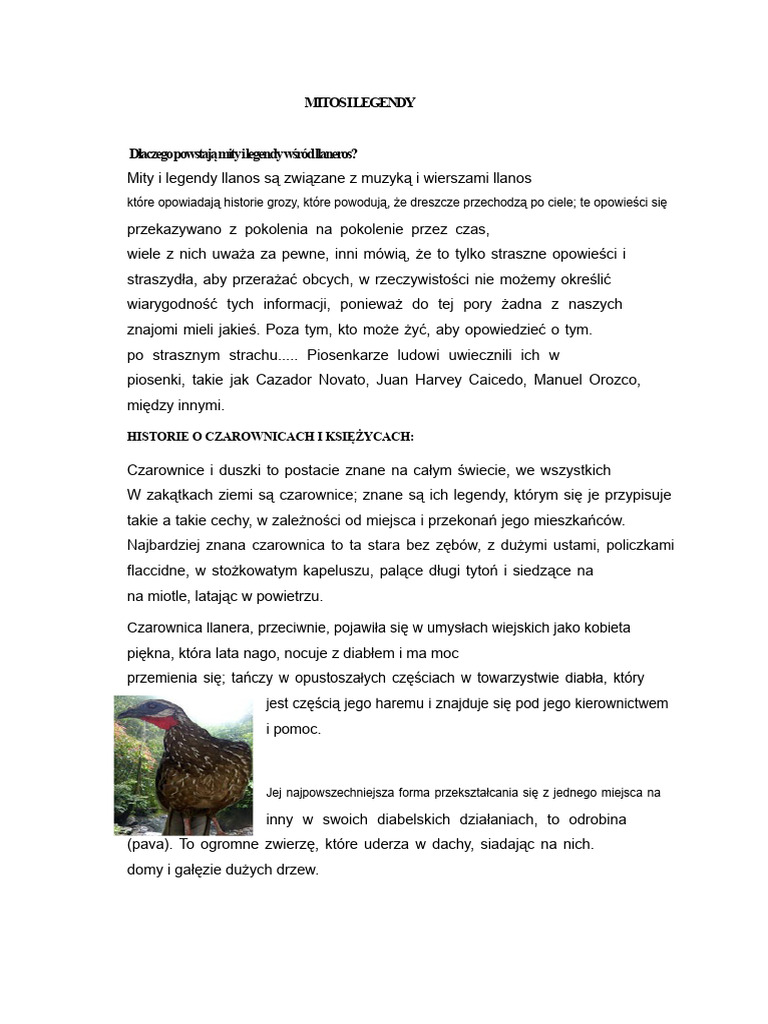 Mity I Legendy Villavicencio | PDF