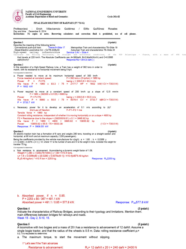 Final Exam FFCC 14-II - Solution | PDF | Sustainable Transport | Mechanics
