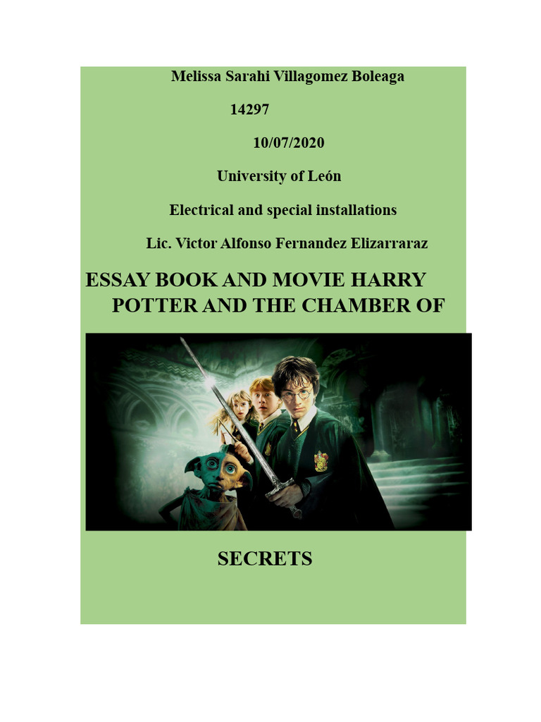 Essay On Harry Potter and The Chamber of Secrets | PDF | J. K. Rowling ...