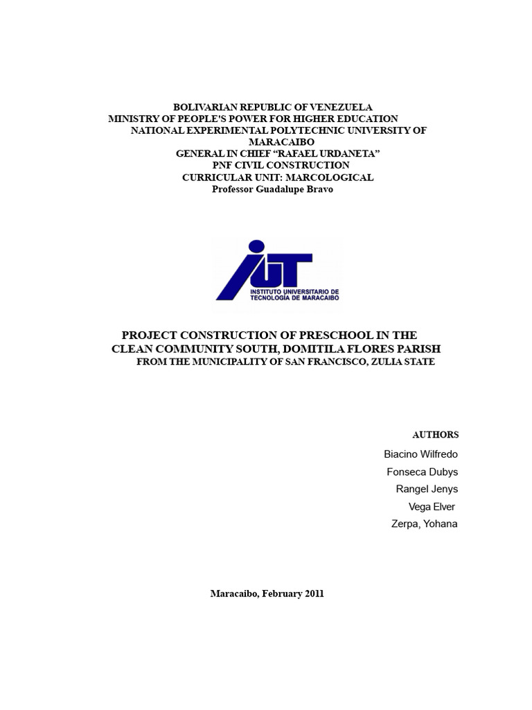 Preschool Construction Project | PDF | Swot Analysis | Knowledge