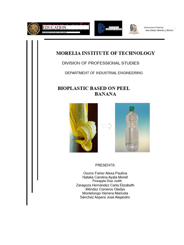 Bioplastic Production from Banana Peels | PDF | Biodegradation | Plastic