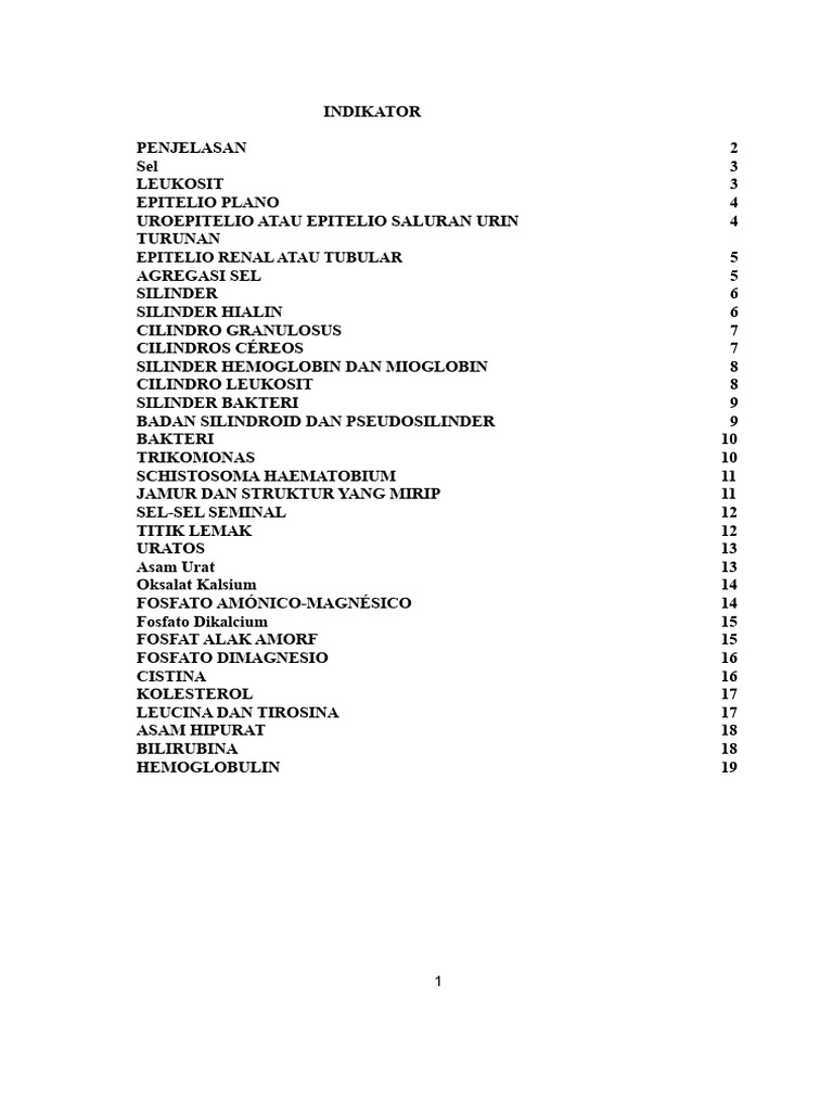 Analisis Sedimen Urin untuk Diagnosis | PDF