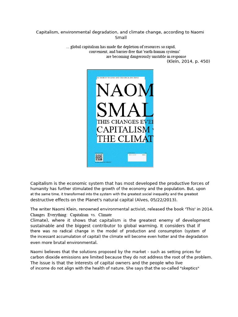 Capitalism, Environmental Degradation, and Climate Change, According To ...
