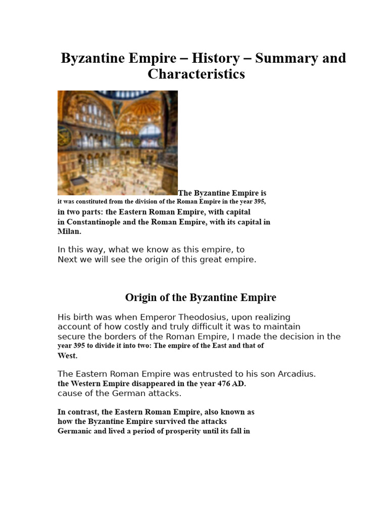 Byzantine Empire INFORMATION | PDF | Byzantine Empire | Constantinople