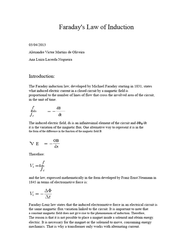 Understanding Faraday's Law of Induction | PDF | Electromagnetic ...