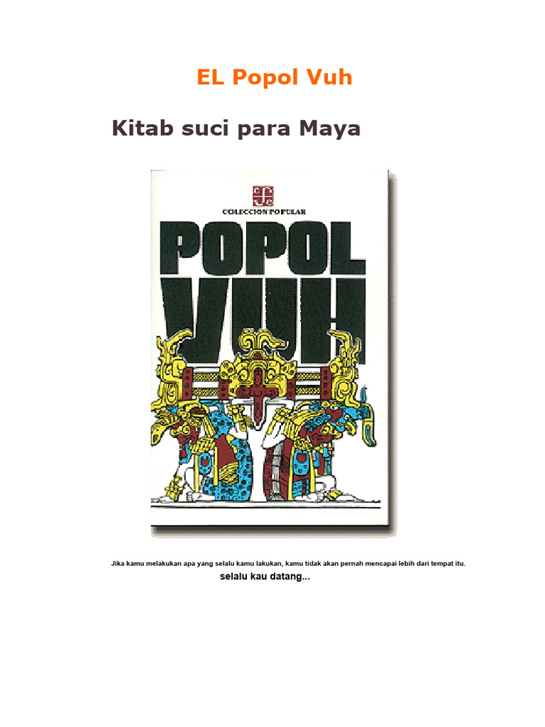 Kisah Penciptaan dalam Popol Vuh | PDF
