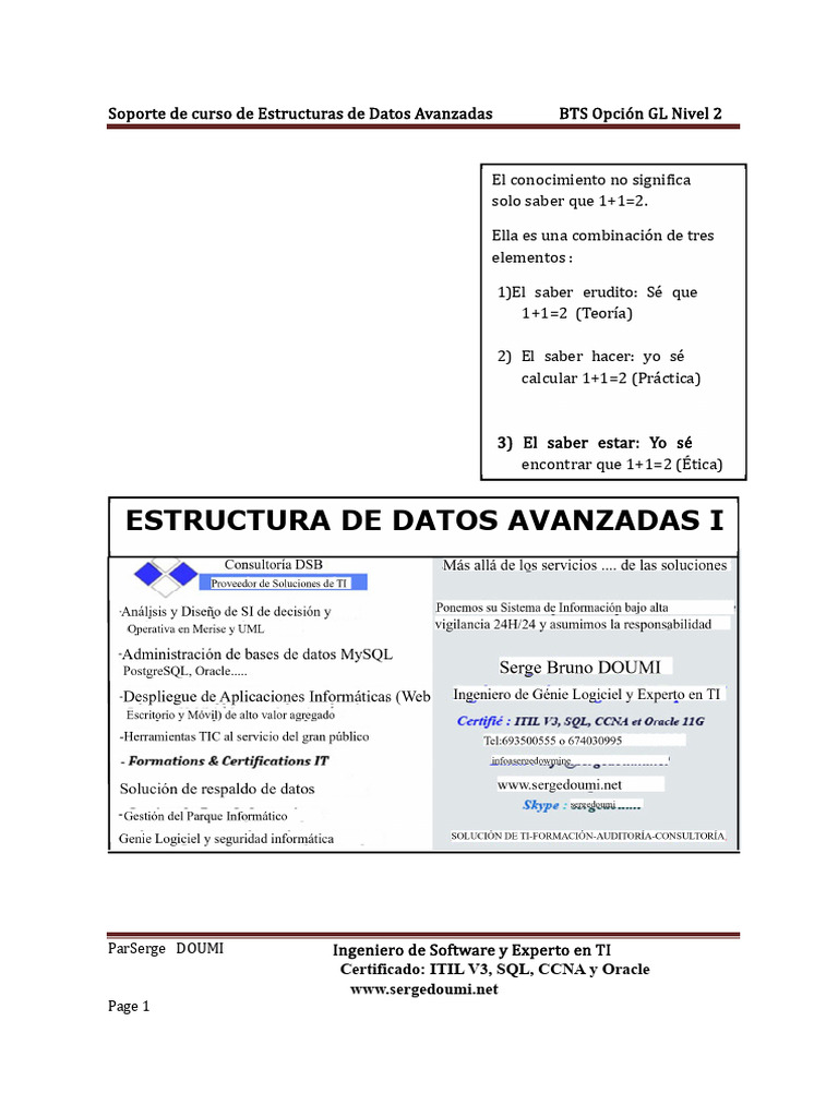 Curso de Estructuras de Datos Avanzadas | PDF | Algoritmos | Programación