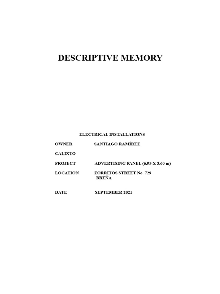 Descriptive Electrical Memory - Illuminated Sign | PDF | Electrical Wiring | Electrical Conductor