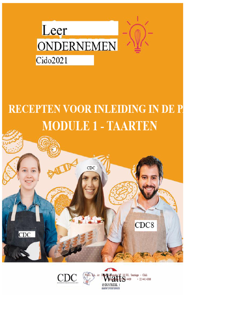 Dossier Recepten Module 1 - Taarten. | PDF