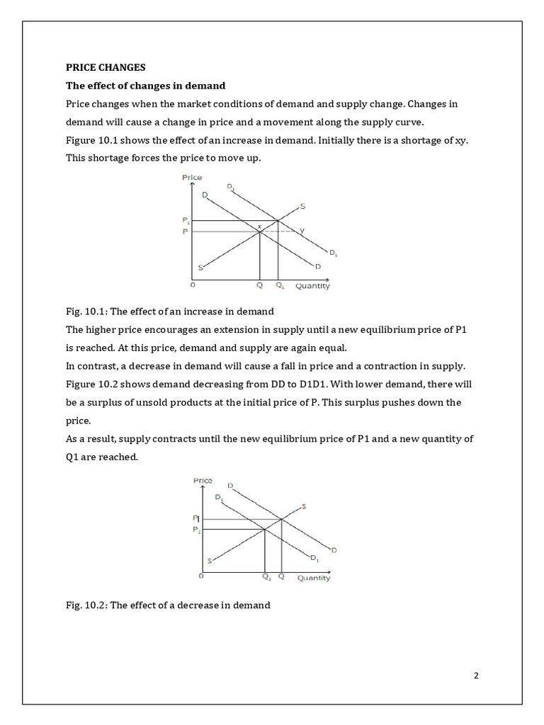 IGCSE Economics Chapter 10 - Price Changes | PDF | Supply And Demand ...