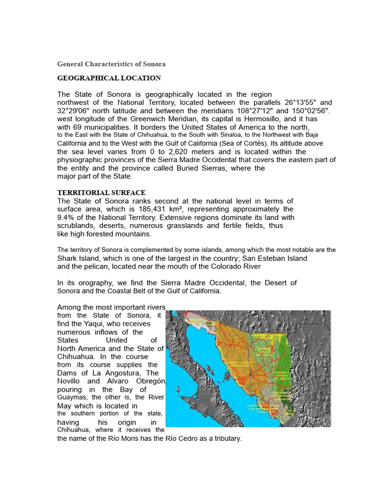 Overview of Sonora's Geography and Culture | PDF | Sonora