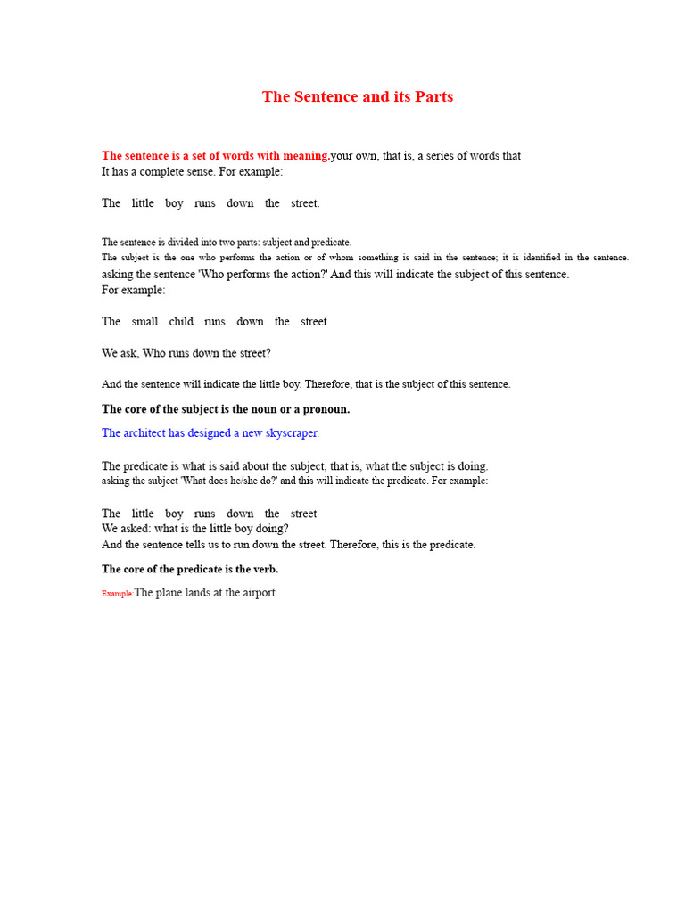 Understanding Sentence Structure for Kids | PDF | Subject (Grammar ...