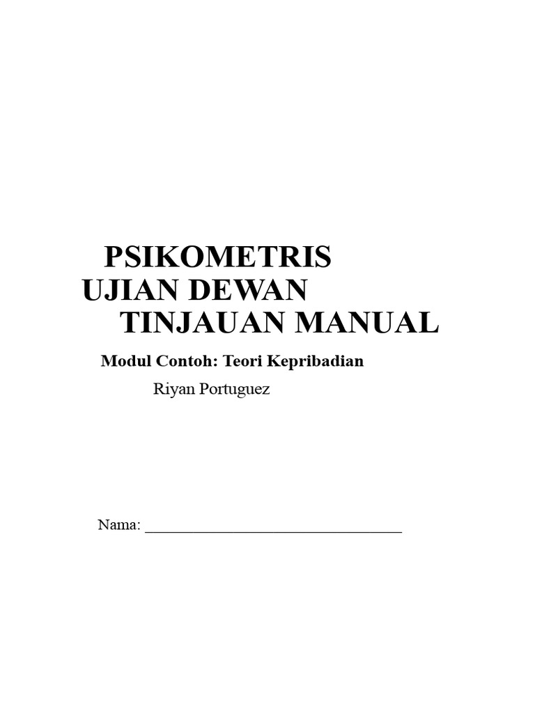 Pengulang Psikometri | PDF
