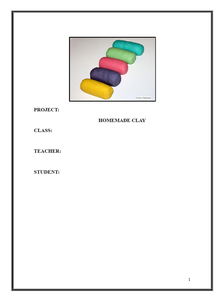 Homemade Non-Toxic Modeling Clay Guide | PDF | Teachers | Plastic