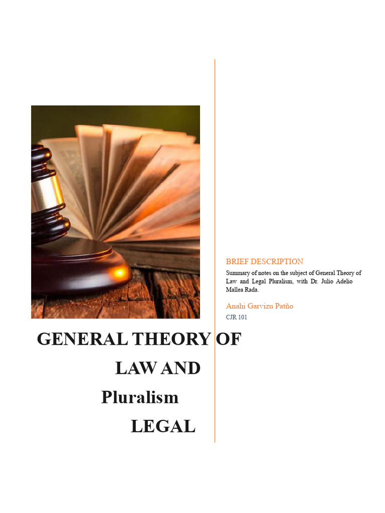 CJR 101 General Theory of Law and Legal Pluralism | PDF | Reason ...