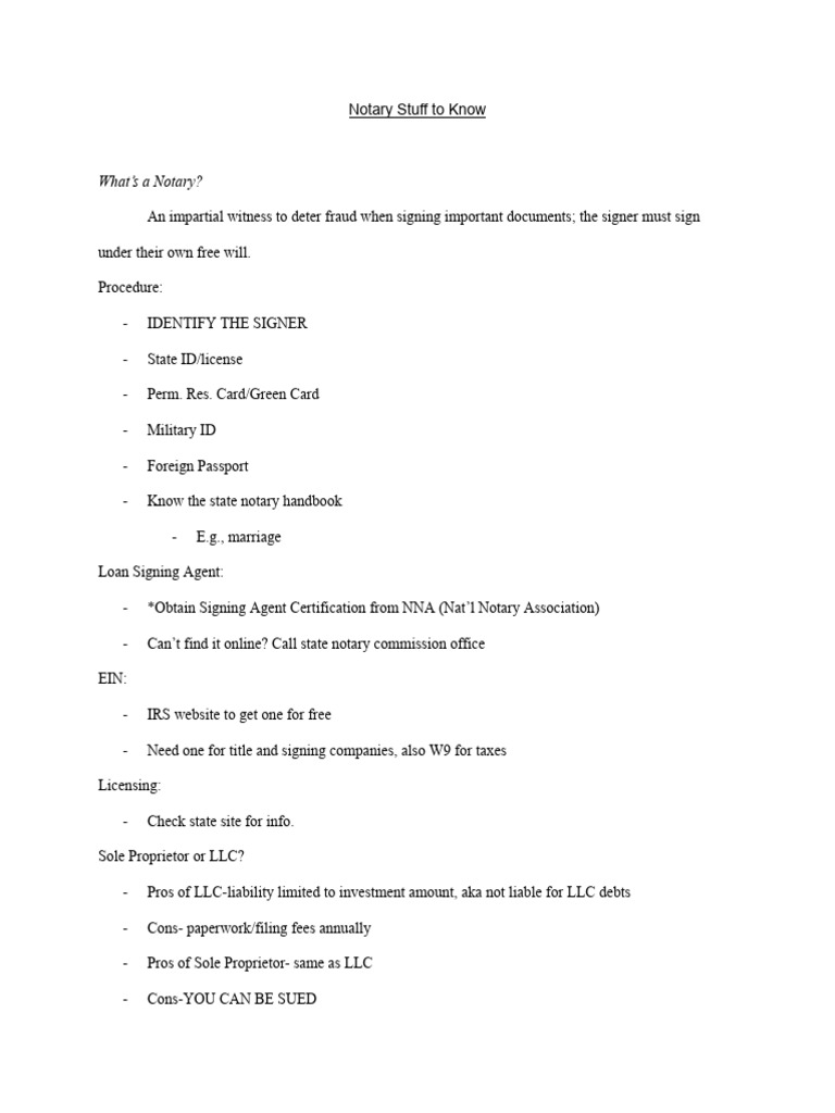 Essential Notary Information Guide | PDF
