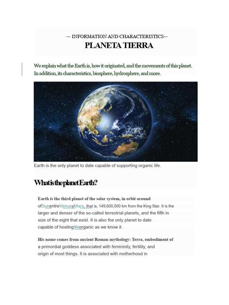 Characteristics and Origin of Earth | PDF | Earth | Atmosphere