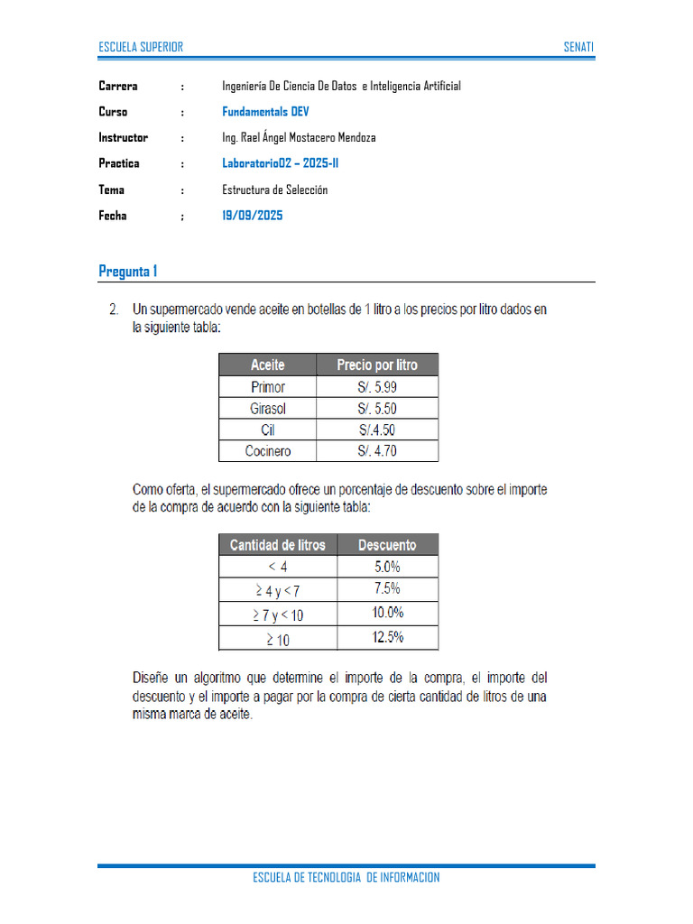 LAB02-M2 Java EstructuraSeleccion | PDF